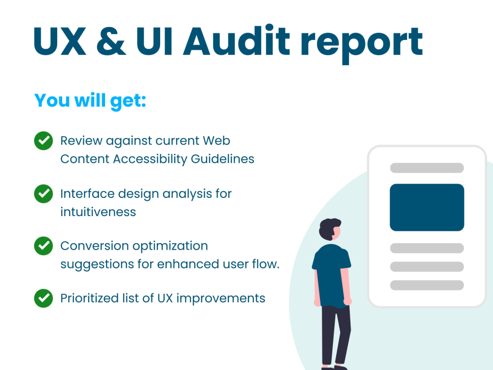 Report with a full UX review & WCAG check for actionable improvements ...