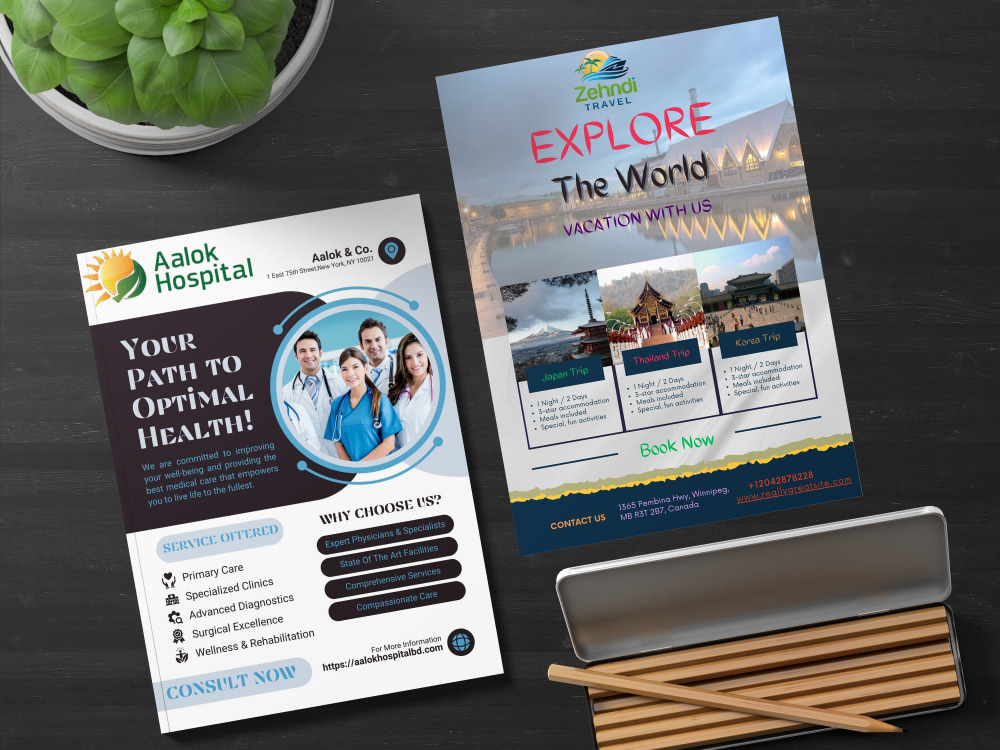 Create premium flyer, brochure, poster, catalog and menu design | Upwork