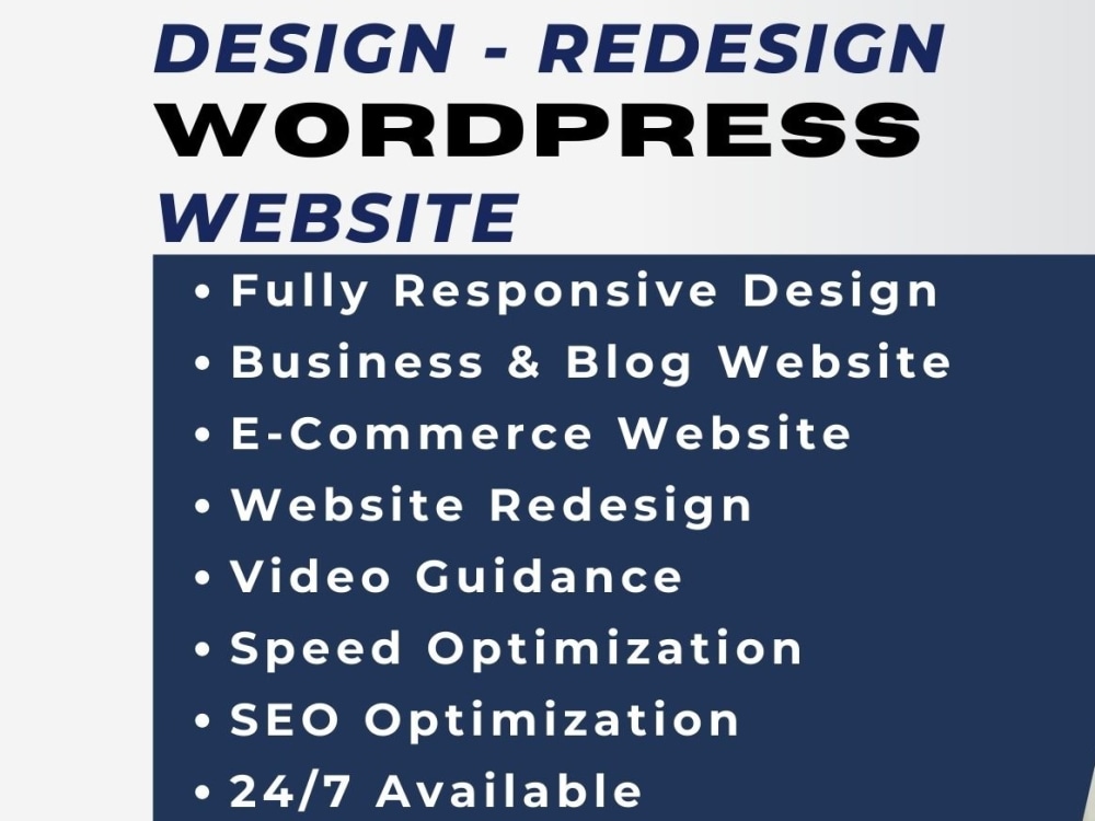 Design and redesign a fully responsive WordPress website | Upwork