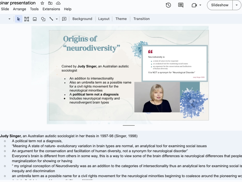 Aesthetically pleasing/ informative presentation slides to present with ...