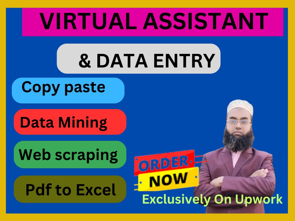 Data entry, typing, web scraping, copy paste, data mining & File Conversion | Upwork