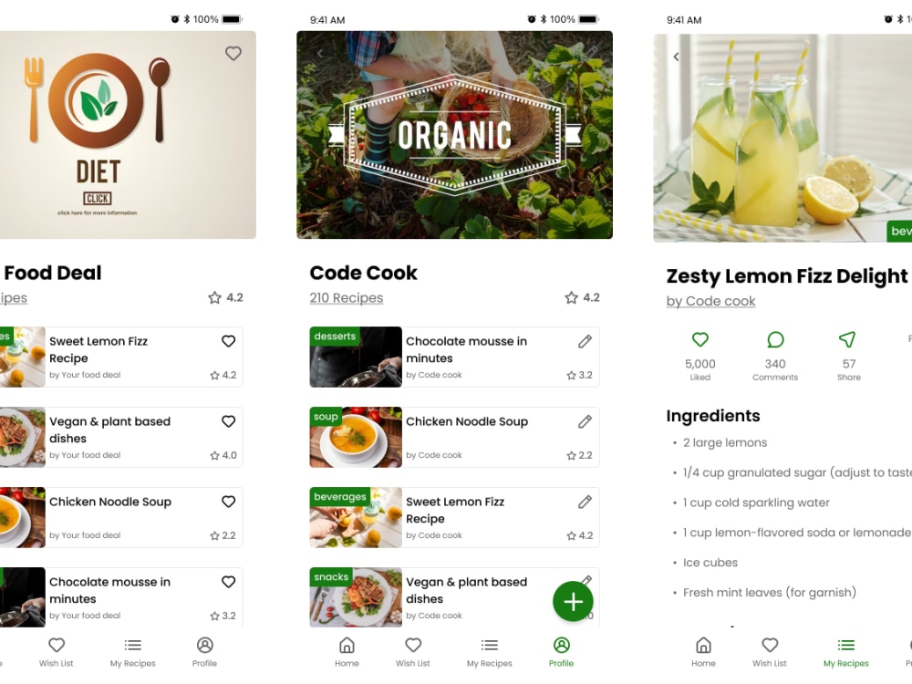 Innovative Food Recipe App Design | Upwork