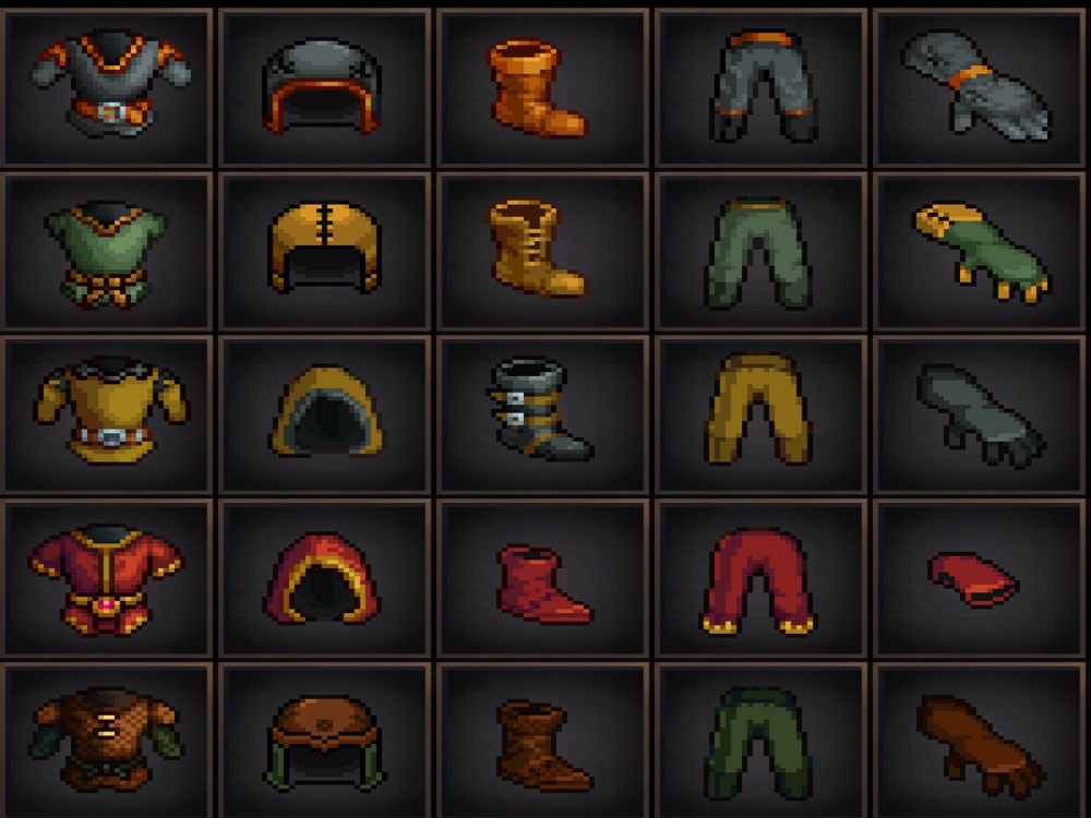 2d illustration and animation of pixel art game asset icons anime ...