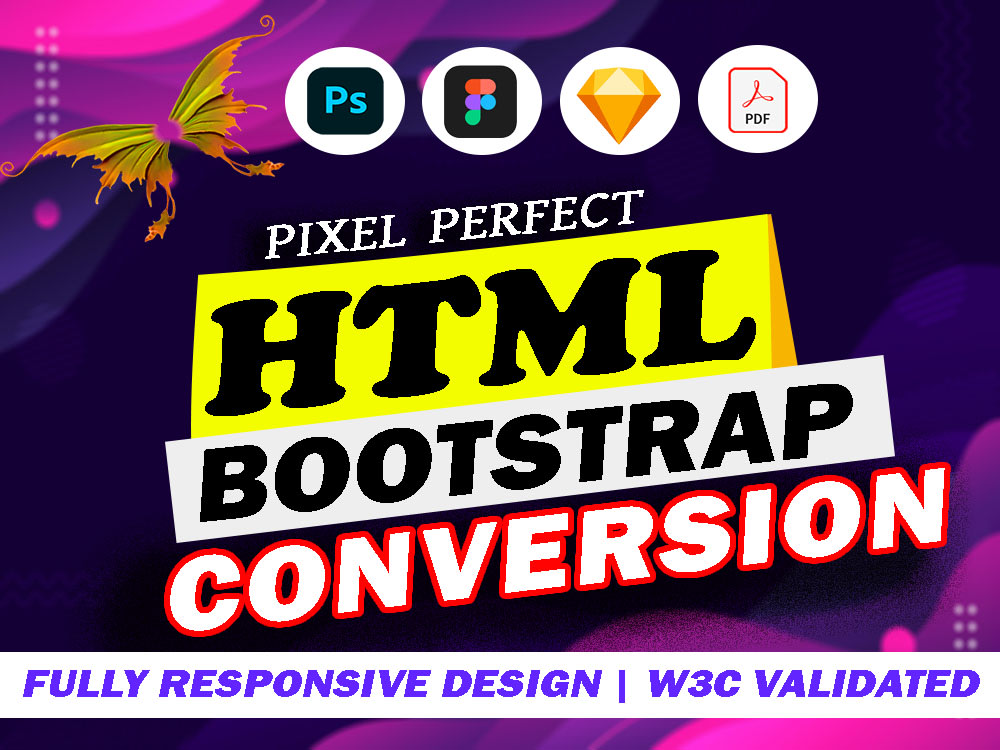 Fully responsive design Figma | PSD | PDF to HTML | CSS | Bootstrap 5 | Upwork