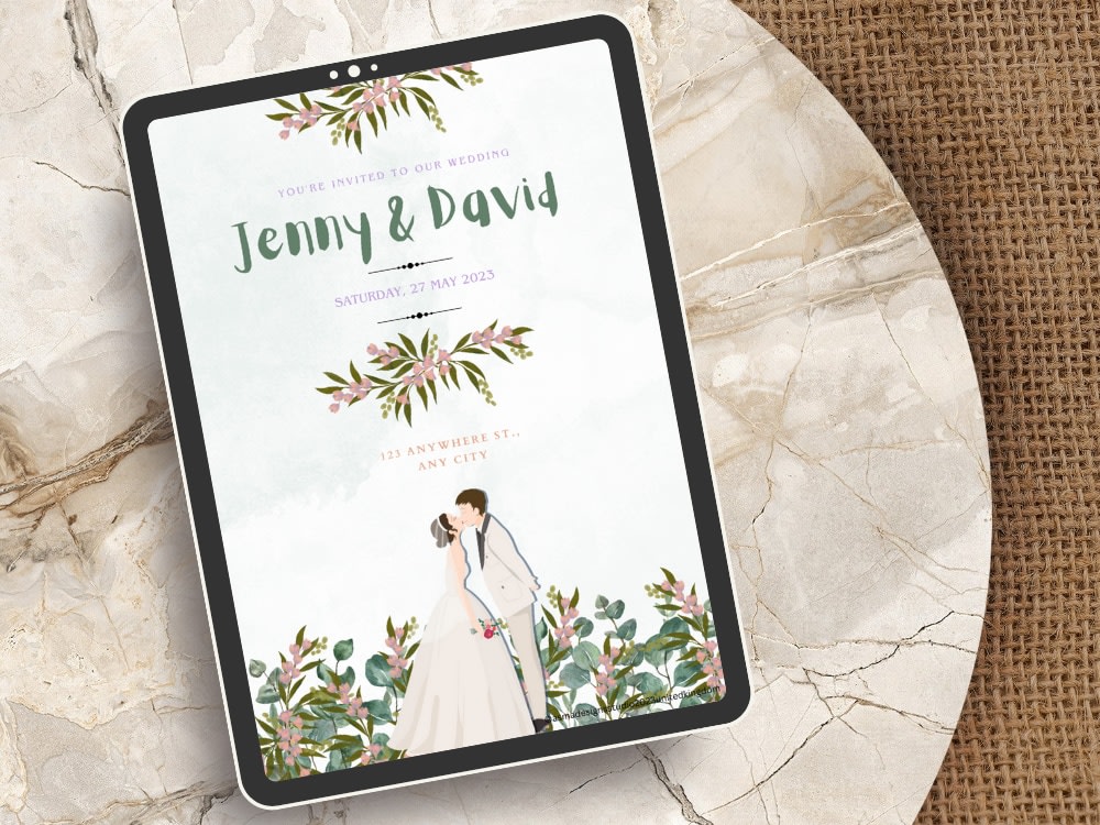 A beautiful Digital Wedding Invite ready to send to your guests. | Upwork