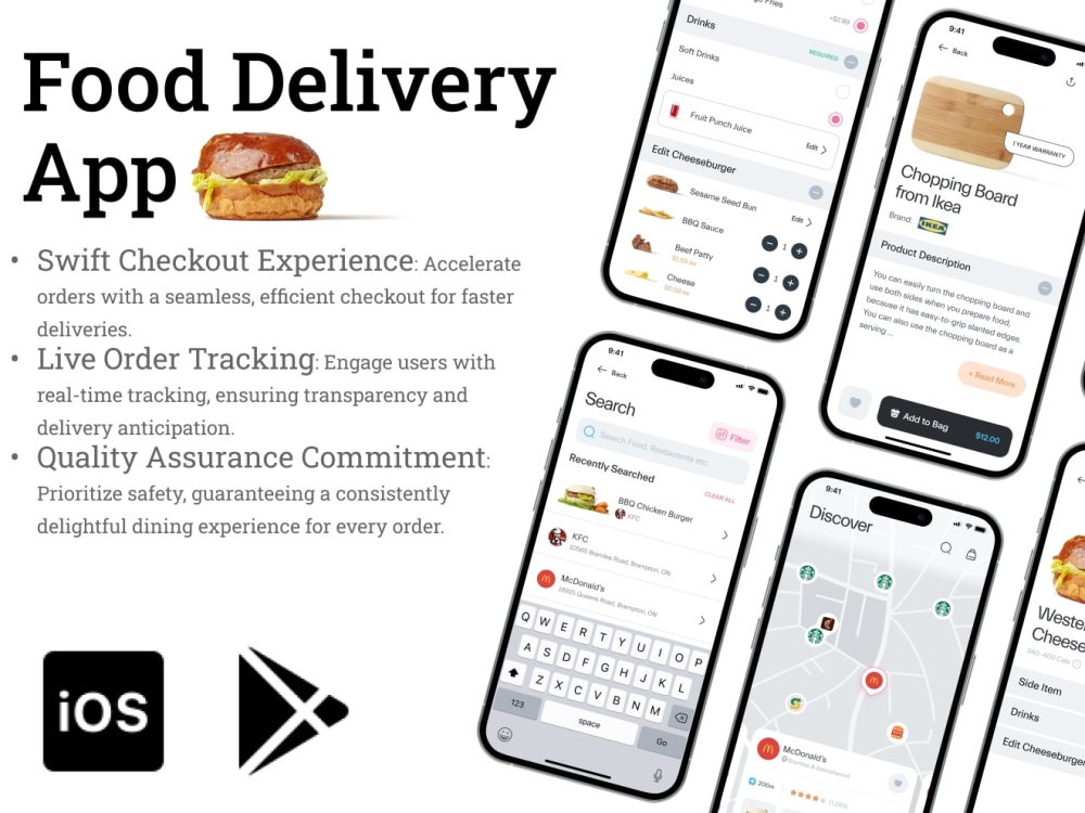 A restaurant/food delivery mobile application for android and iOS | Upwork