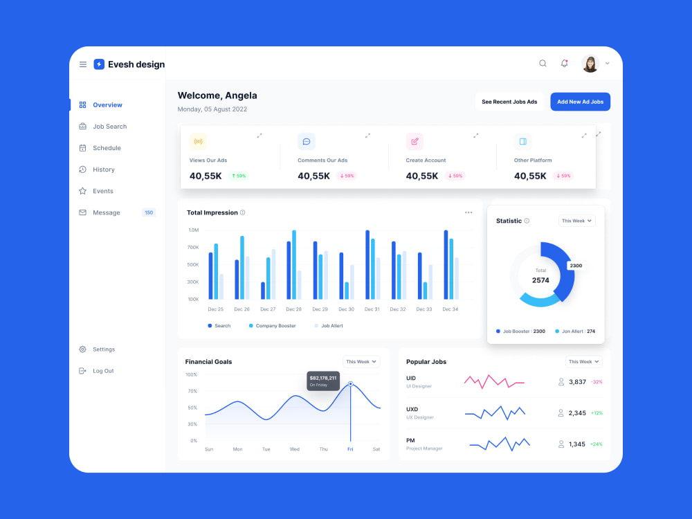 A design UX UI for automation software, CRM, saas dashboard | Upwork