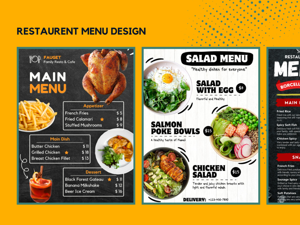 A Professional Food Menu Design For Your Restaurent | Upwork