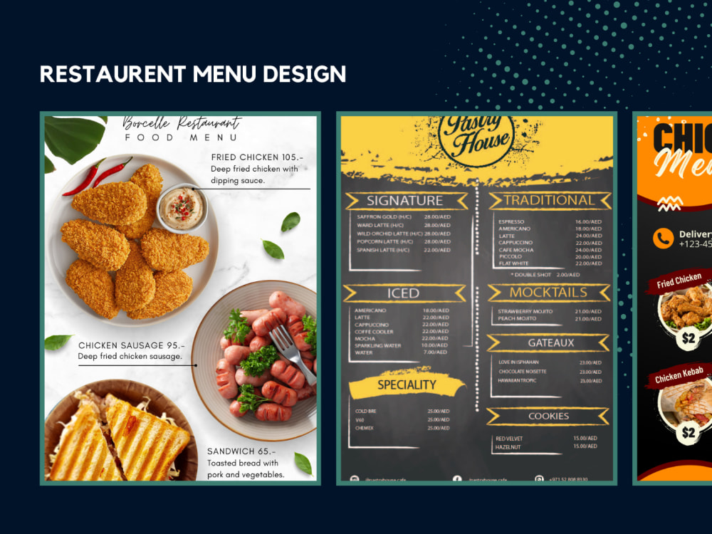 A Professional Food Menu Design For Your Restaurent | Upwork