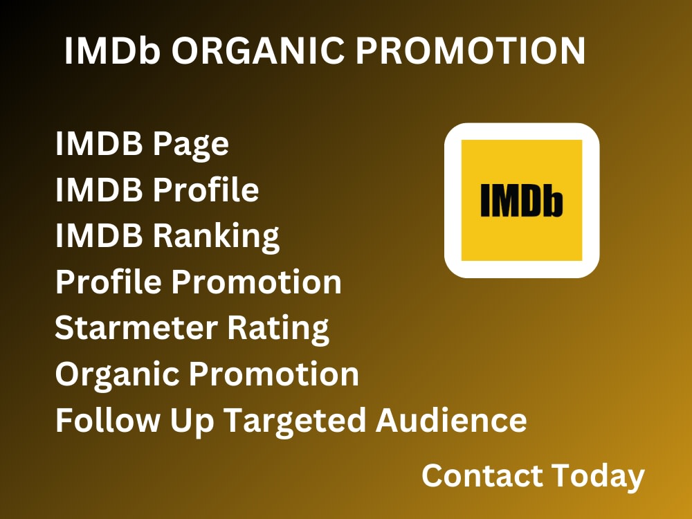 Organic viral promotion IMDB promotion and increase your starmeter rank | Upwork