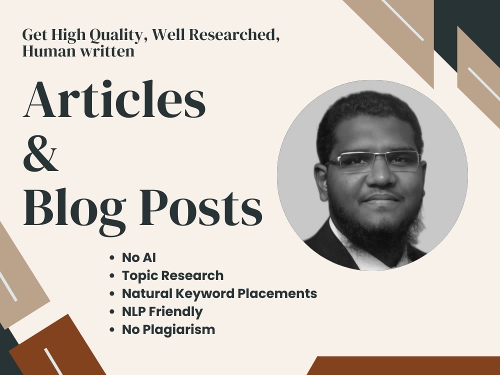 High Quality Human Written Blog Posts and Articles For Your Website ...