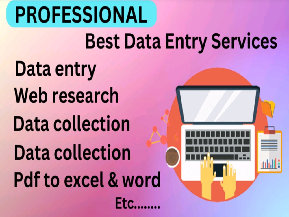 Data entry of all your work at ease | Upwork
