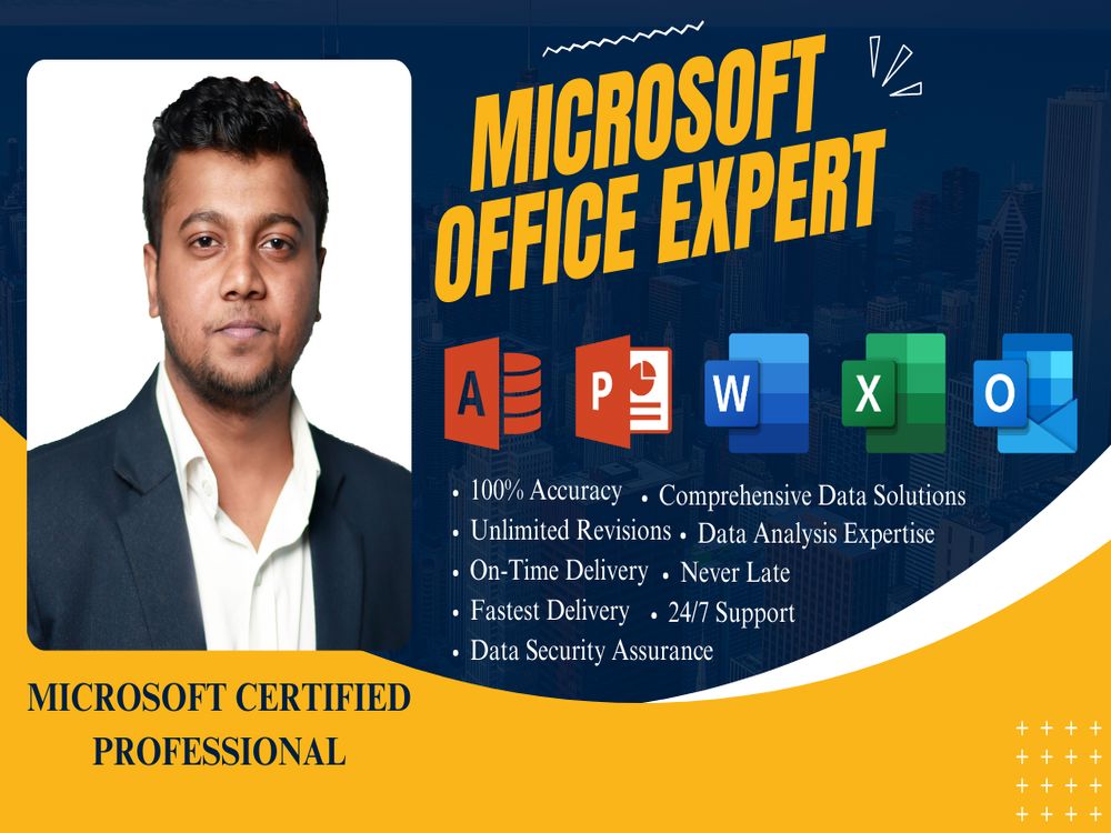 A trusted ms office partner excel, word, powerpoint, access | Upwork
