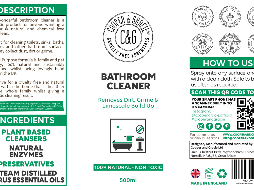 A Professionally Designed Product Label for Amazon and Printing | Upwork