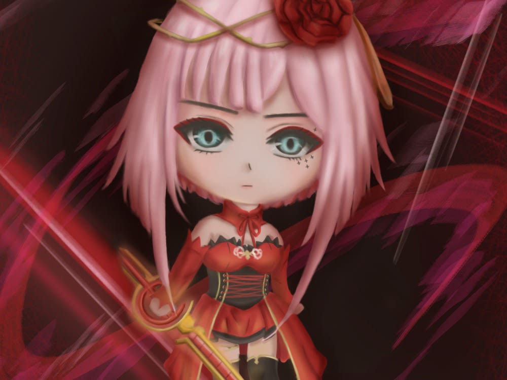 A fantastic chibi art for original character, fan art, avatar or mascot ...