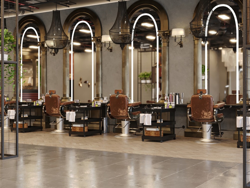 An beauty center, barber shop, hairdresser design 3D Render | Upwork