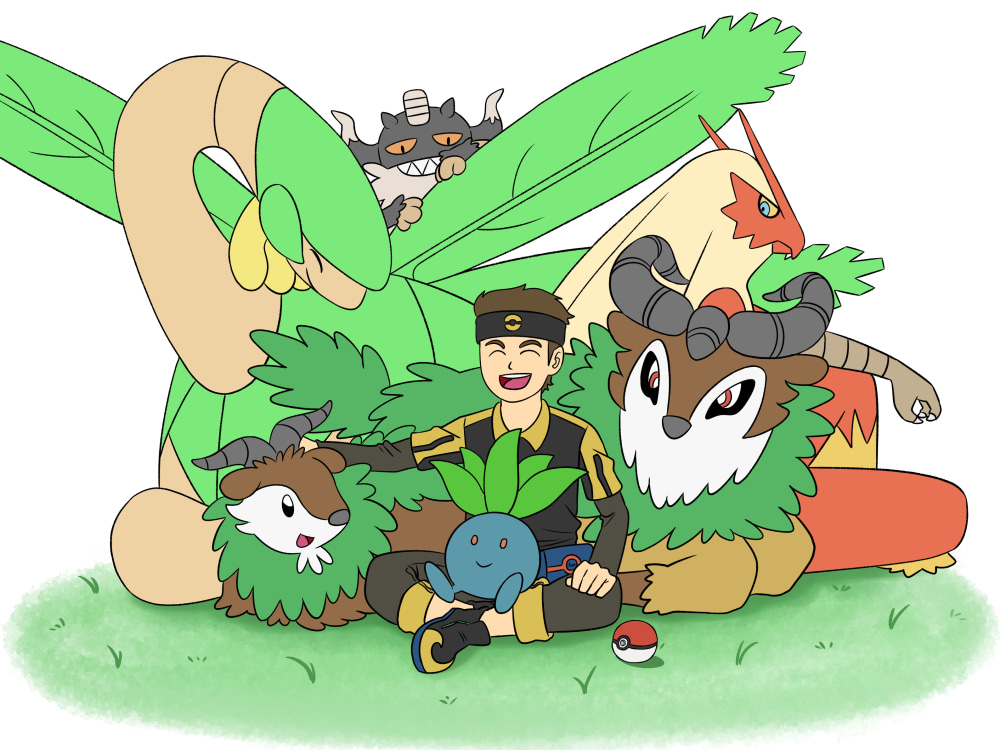 Amazing POKEMON illustration with cel shade coloring | Upwork