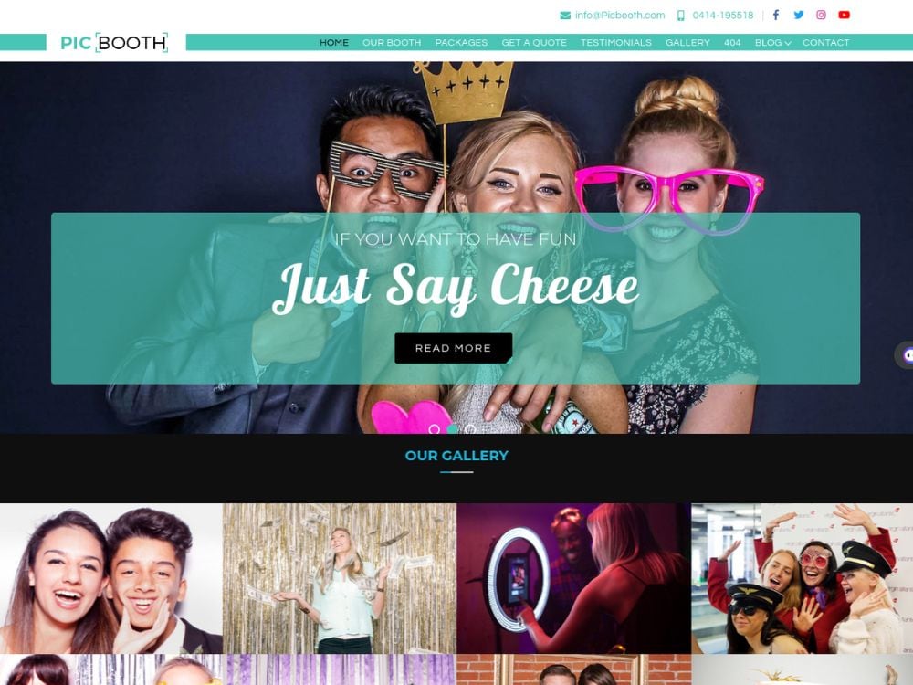 Photobooth website with online booking | party rental website |Photo booth | Upwork
