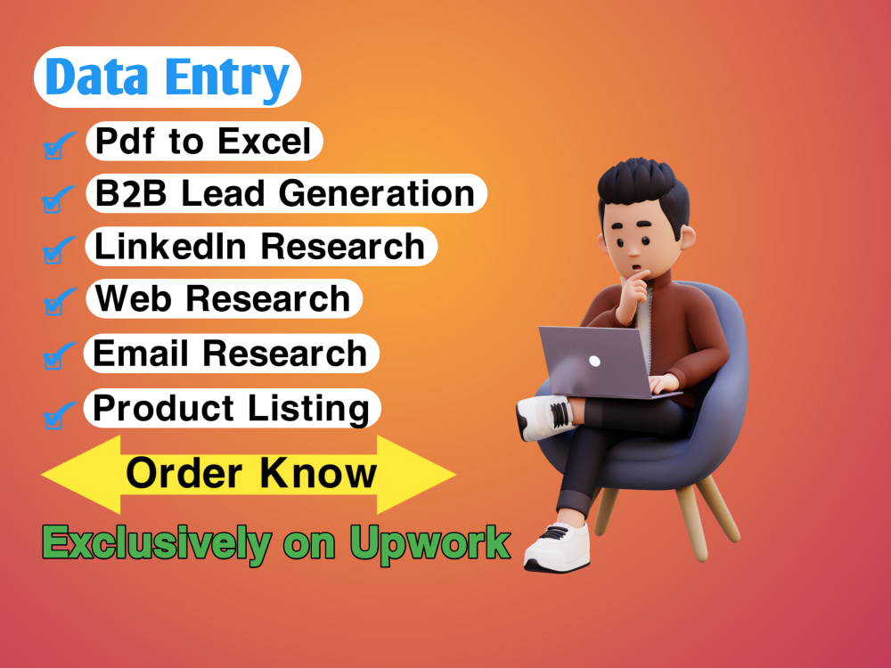 Professional & Quick Data Entry Service with 100% Accuracy | Upwork