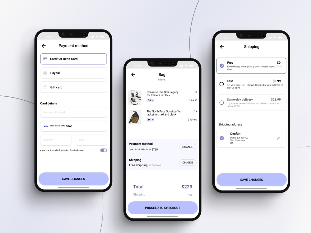 Mobile app UI screen designs optimized for intuitive navigation | Upwork