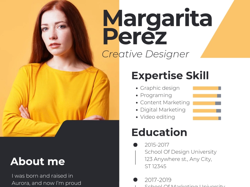 A perfect and simple Unique style CV | Upwork