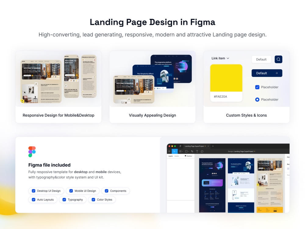 High-converting, responsive and attractive landing page design in Figma | Upwork