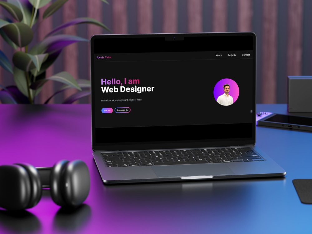 Attractive portfolio website using Next.js | React.js | Upwork