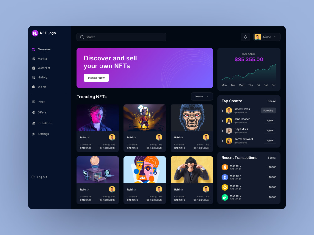Website ui design, dashboard, mobile app ui design, ui ux design in ...