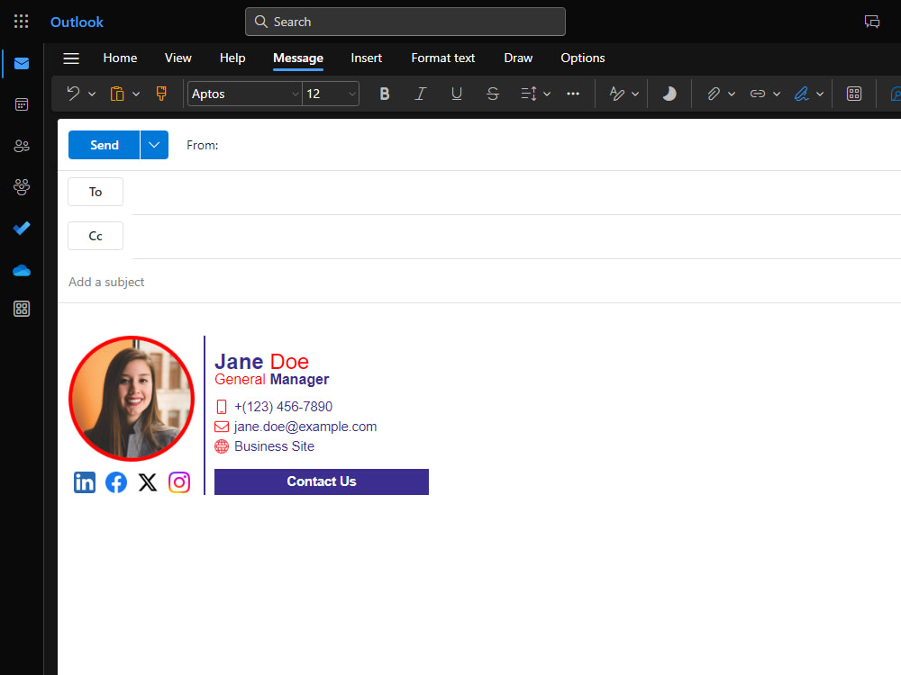 A professional email signature in HTML and inlined CSS with clickable links | Upwork