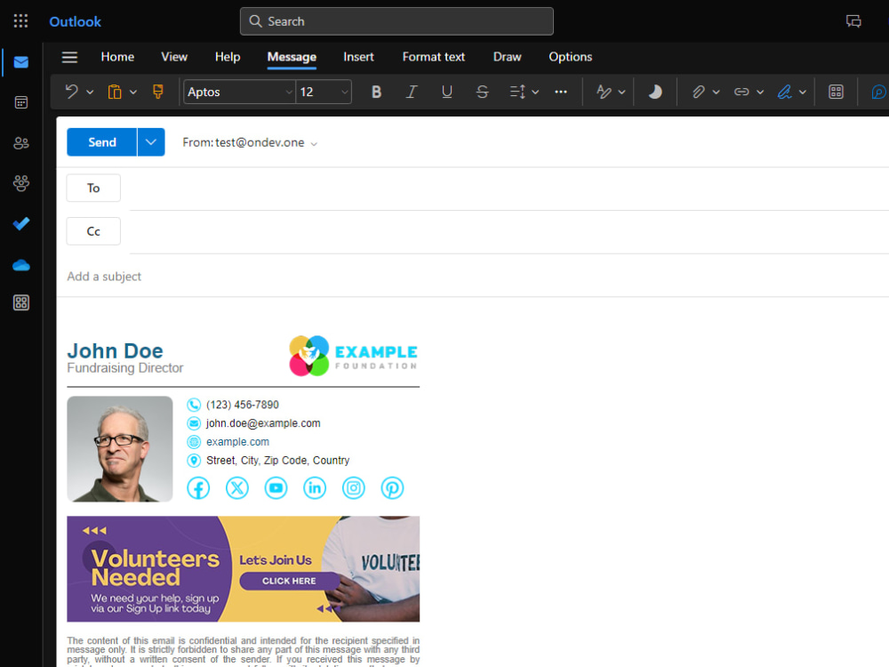 A professional email signature in HTML and inlined CSS with clickable links | Upwork