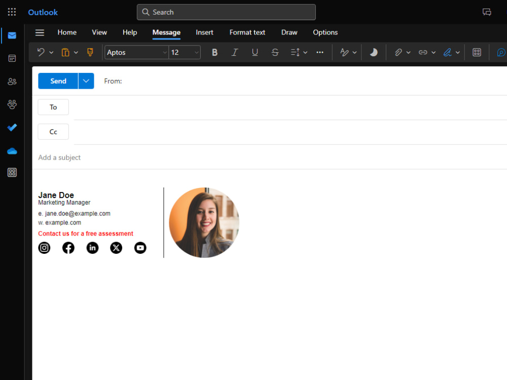 A professional email signature in HTML and inlined CSS with clickable links | Upwork