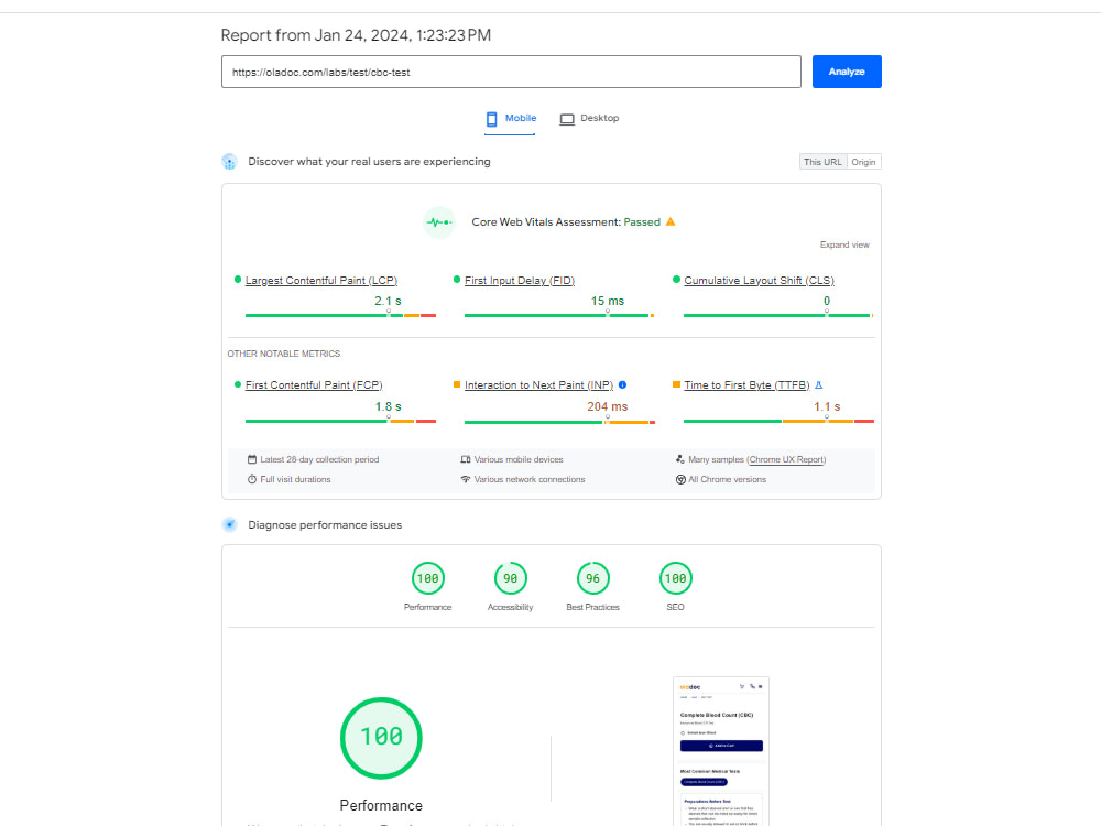 Core Web Vitals Issues (LCP,INP,CLS) Passed in Google PageSpeed Insights | Upwork
