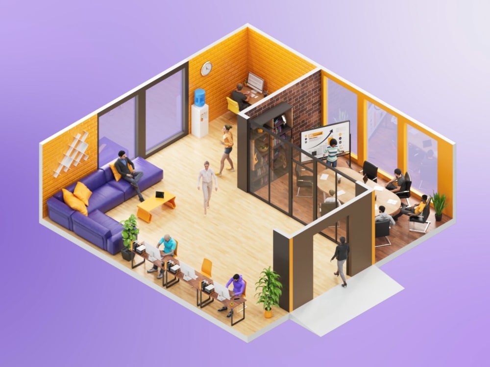 An Animated 3D Isometric Scene | Upwork
