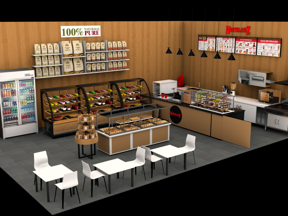 A High Quality 3D Model of Bakery & Restaurant | Upwork