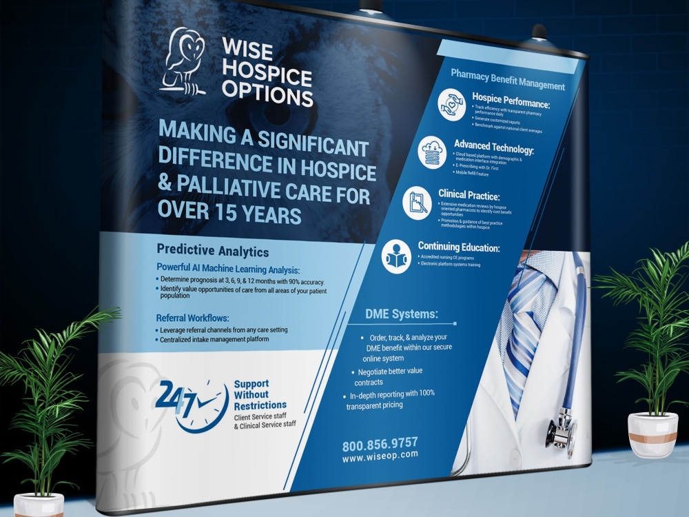 Creative roll up /pull up banner, Trade show booth design in 24 hrs ...