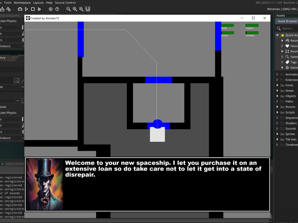 The starting framework for a video game in GameMaker Studio 2 | Upwork