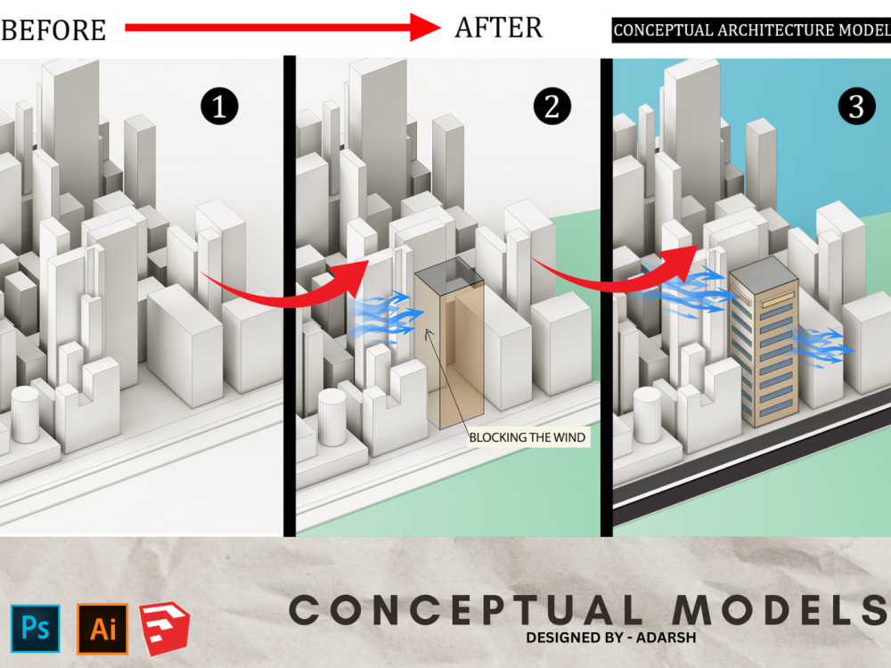 Conceptual model development for architecture project in 24 hours | Upwork