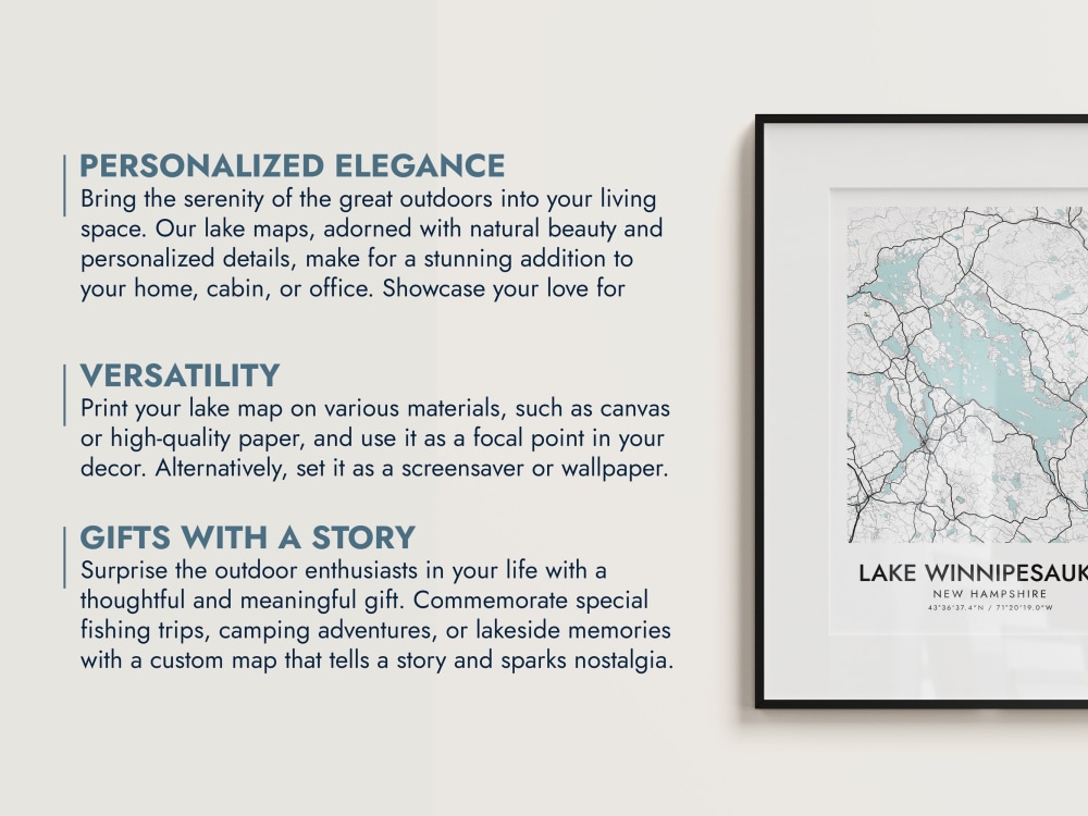 A custom lake map, any lake, digital download | Upwork