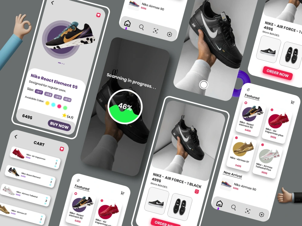 Minimal and Trendy Mobile/Web UI Design | Upwork