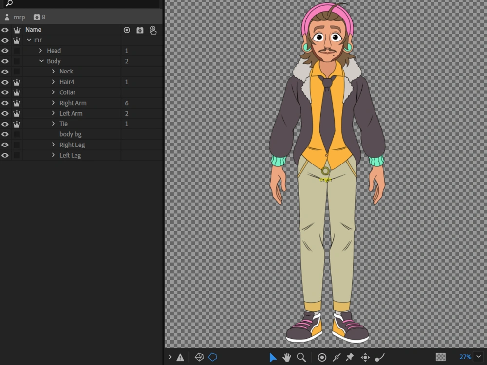 A rigged Adobe Character Animator Project | Upwork
