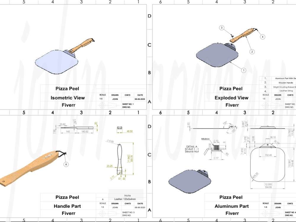 2d details drawing and 3d CAD model for manufacturing | Upwork