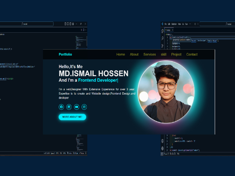 Your Front End design use html css3 java script | Upwork