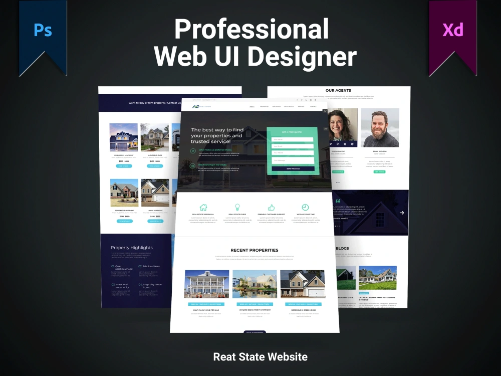 Responsive Web and Mobile UI design | Upwork