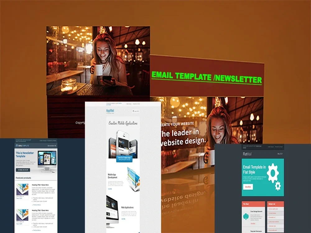 Editable, responsive MailChimp and HTML newsletter template Design | Upwork