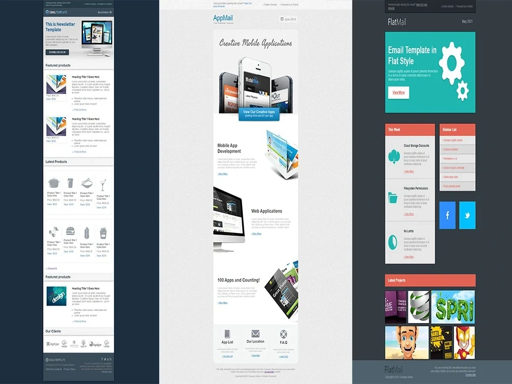 Editable, responsive MailChimp and HTML newsletter template Design | Upwork