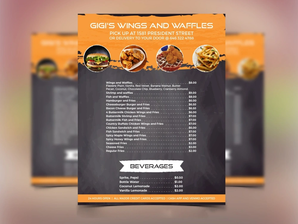 Eye-catching restaurant or bar menu design | Upwork