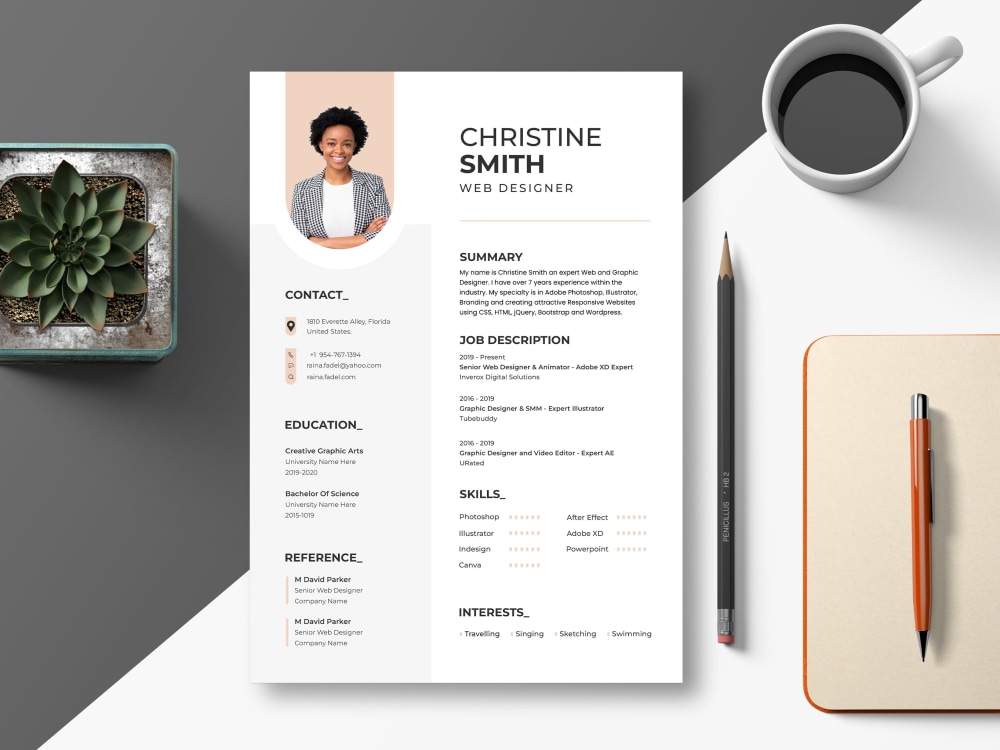 An eye-catching CV/Resume Design | Upwork