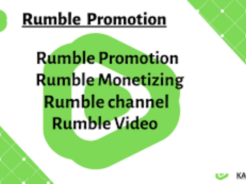 Rumble Channel Promotion, Rumble Video Promotion Video Views | Upwork