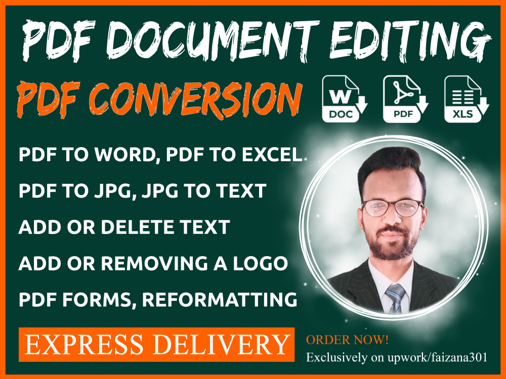 Any PDF document editing/Conversion pdf to excel, word, Jpg, Pdf Forms | Upwork