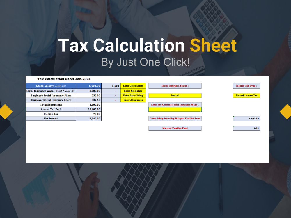 Tax Calculation Excel Sheet | Upwork